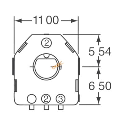BOURNS 3382H-2-103 Angle & Linear Position Measuring Chip