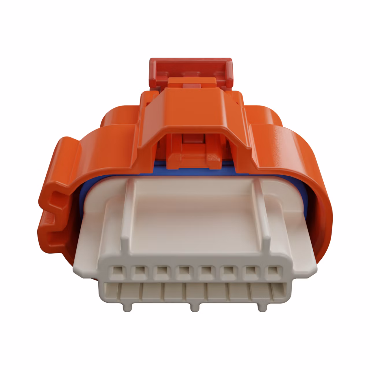 Squba Sealed Receptacle Assembly with CPA, 1.80mm Pitch, Single Row, 8 Circuits, Orange for sale