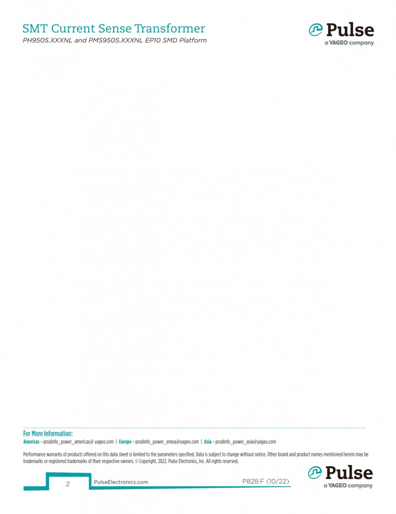 PMS9505.050NLT datasheet page 2