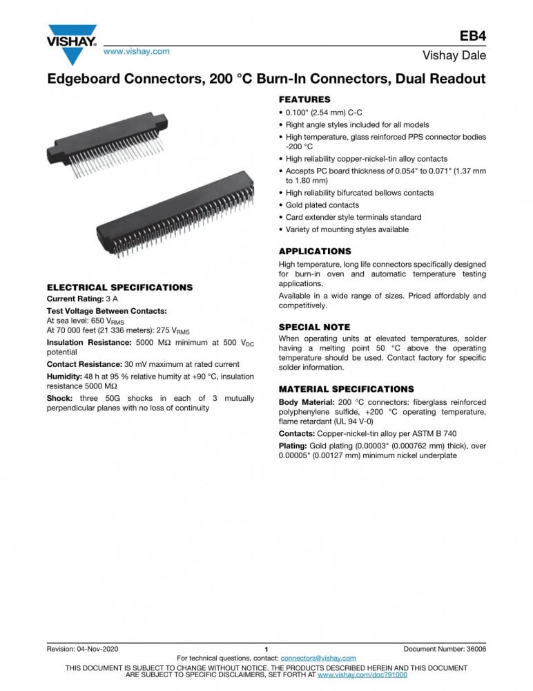 VISHAY EB45 datasheet page 1