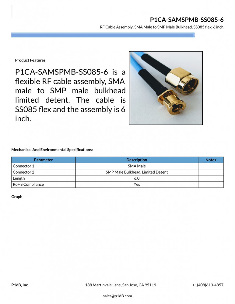 P1CA-SAMSPMB-SS085-6 product document visual, page 1