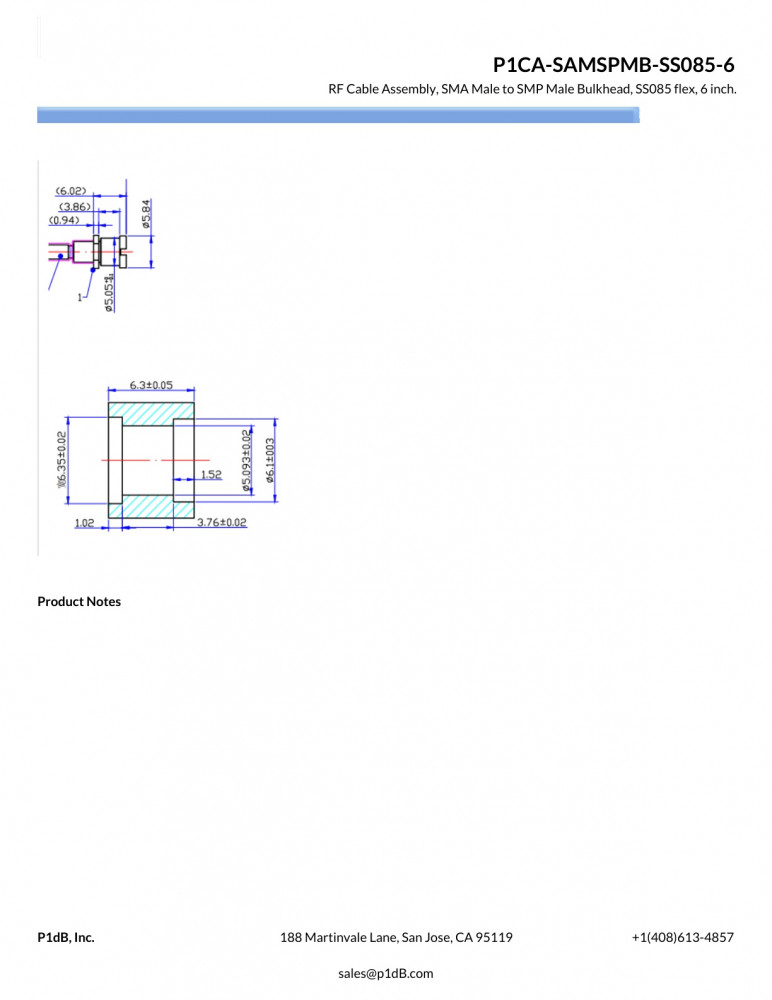 P1CA-SAMSPMB-SS085-6 product document visual, page 2