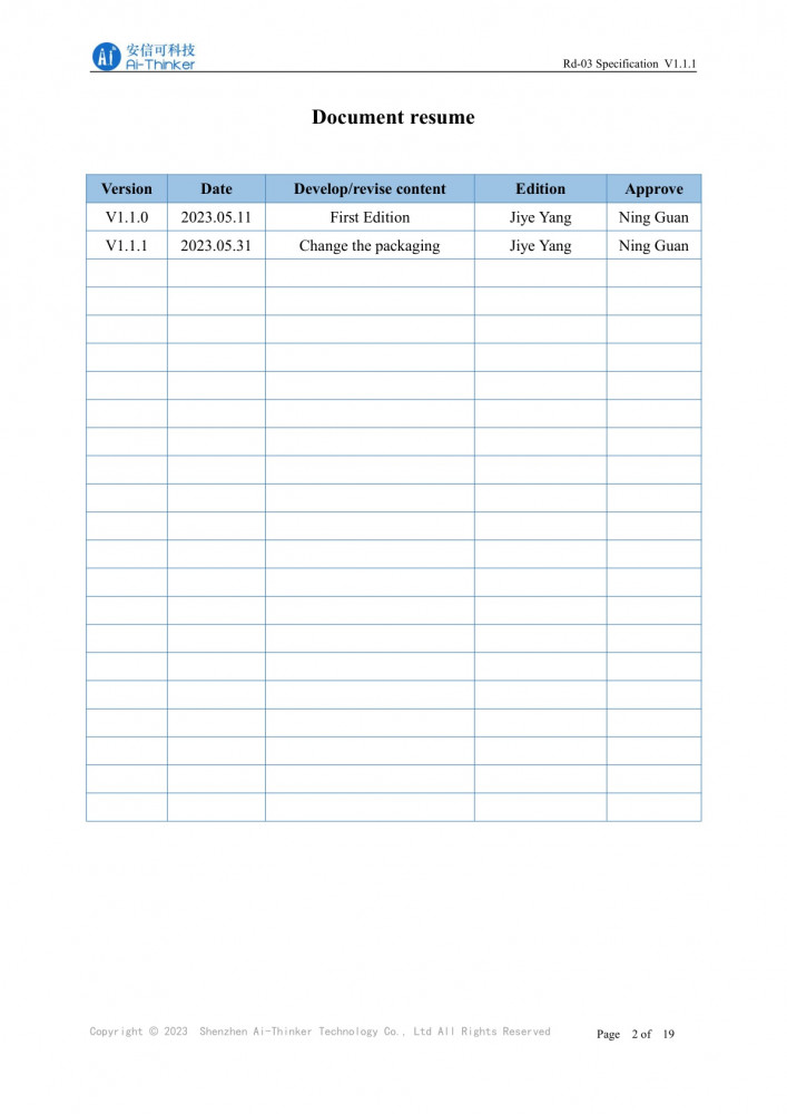 Rd-03 technical document page 2