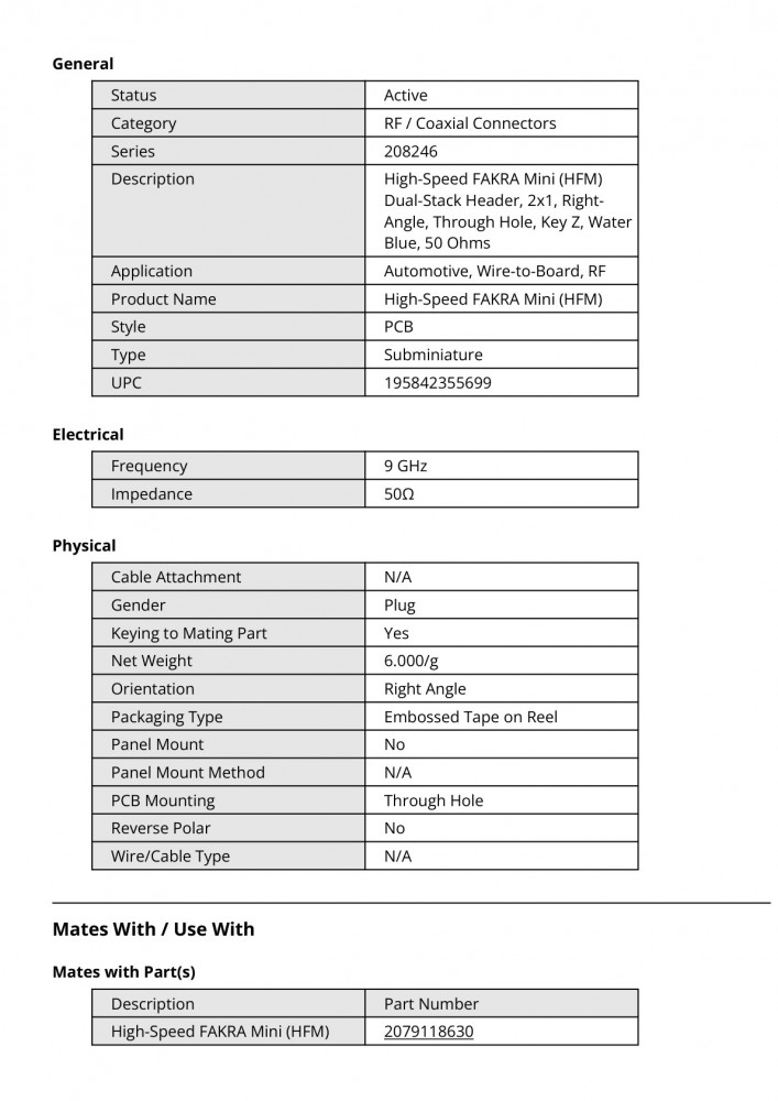 MOLEX 2082460210 product document image, page 2