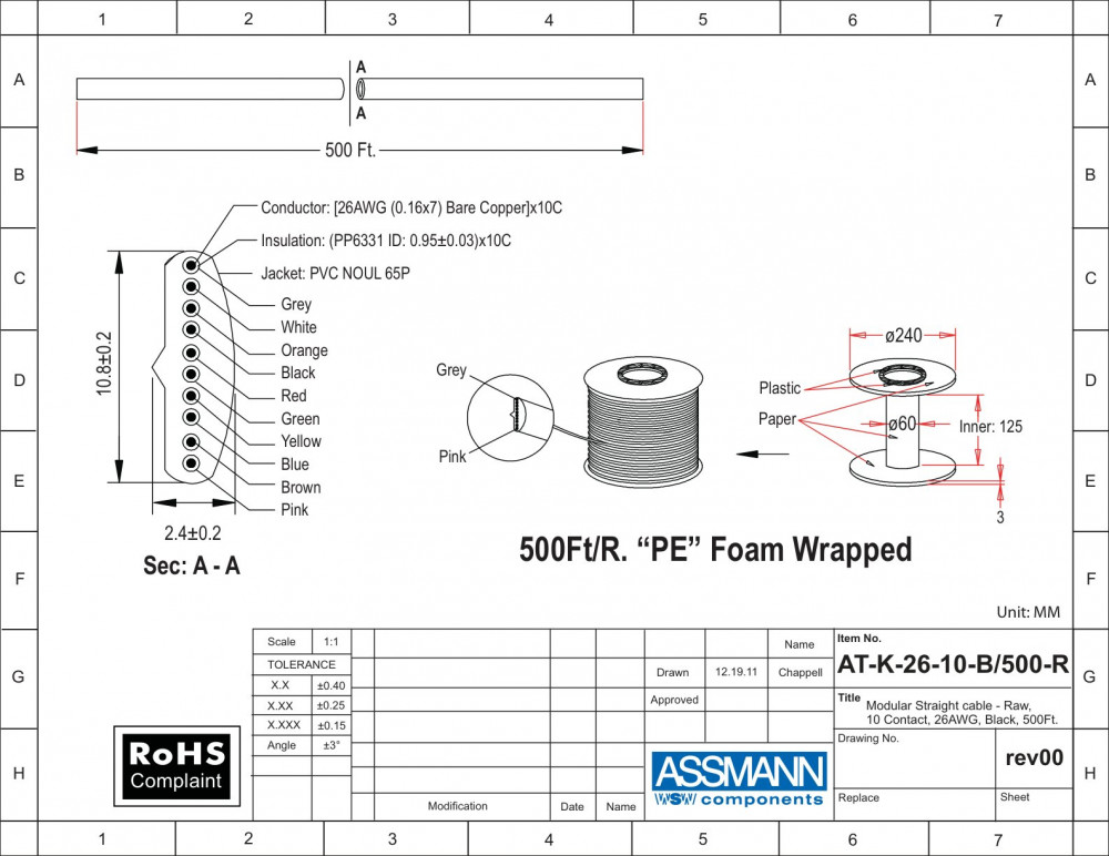 AT-K-26-10-B/500 technical drawing