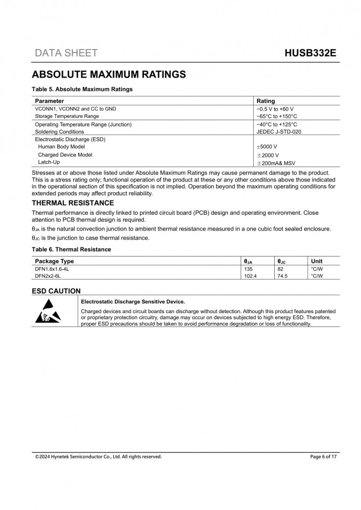 HUSB332E datasheet page 6