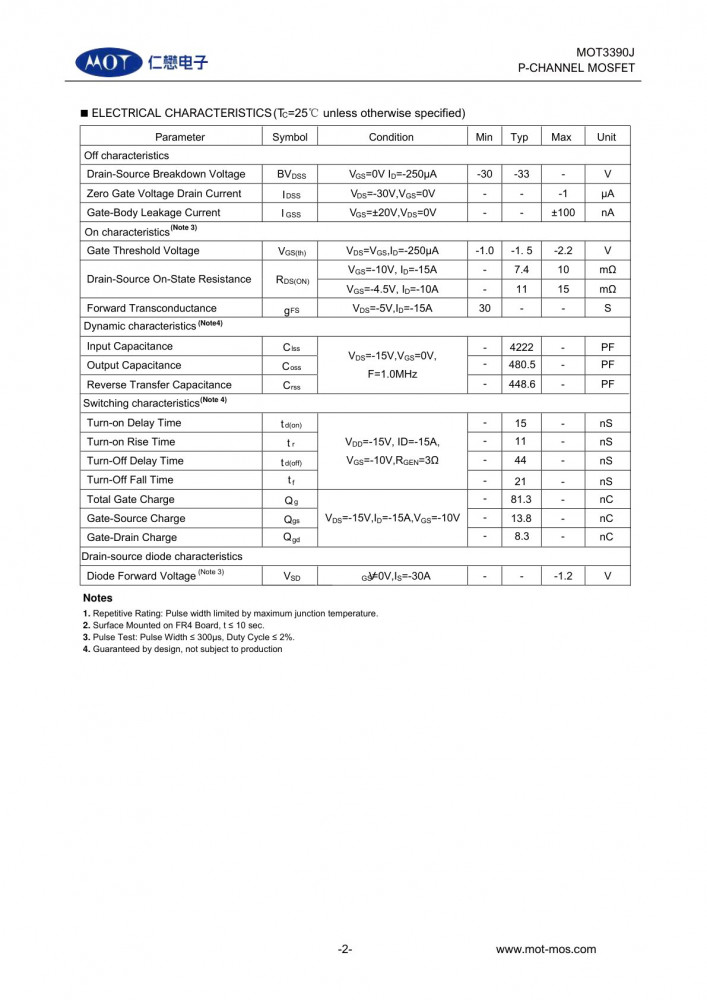 MOT3390J datasheet page 2