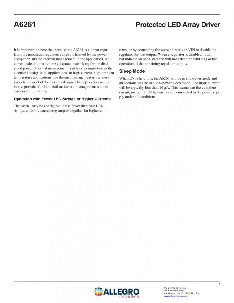 A6261 datasheet page 7