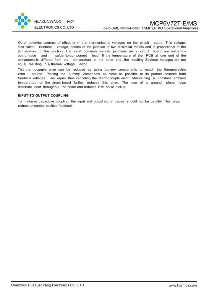 MCP6V72T-E/MS datasheet page 10