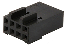 2.54mm Pitch SL Crimp Housing, Dual Row, Version F, 44 Circuits, Black for sale