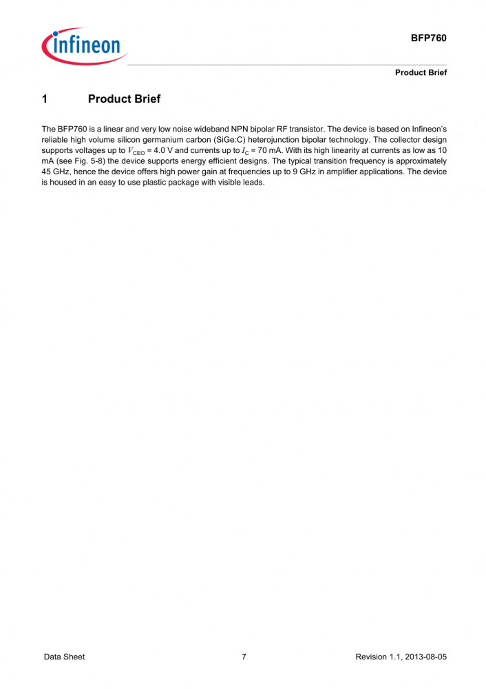 BFP760 datasheet page 7