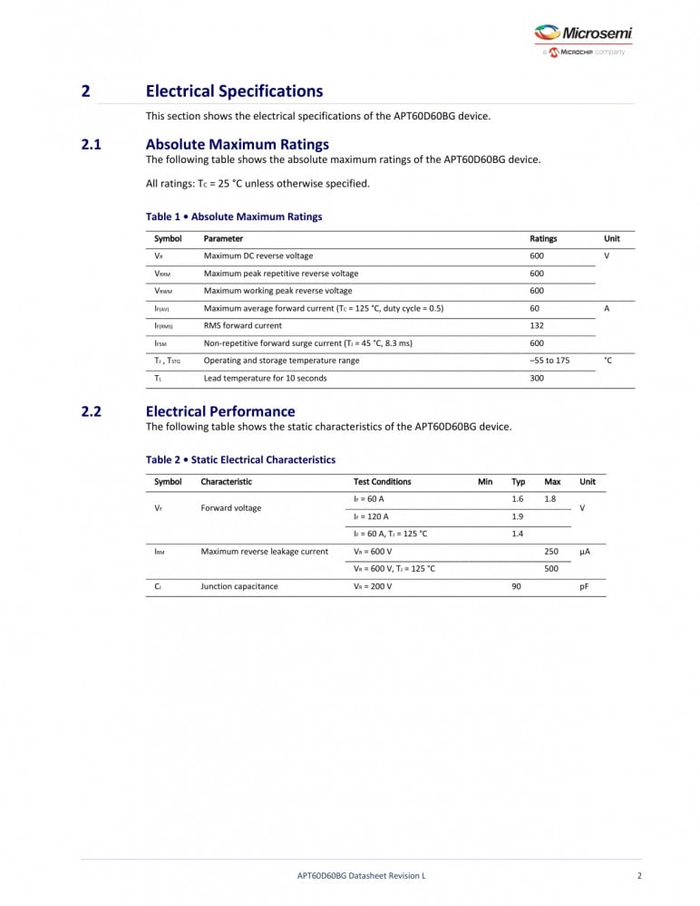 APT60D60BG datasheet page 2
