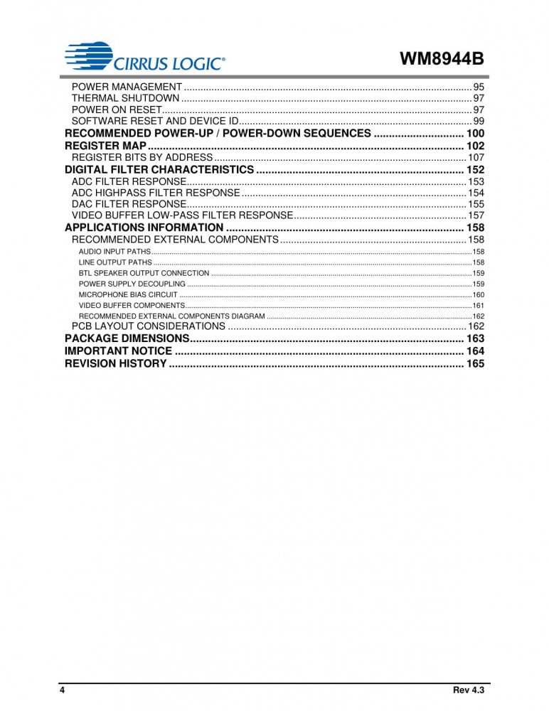 WM8944B datasheet page 4