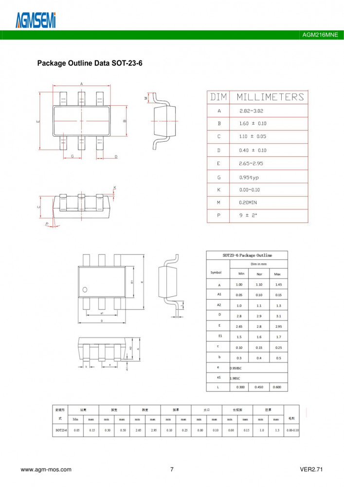AGM216MNE datasheet page 7