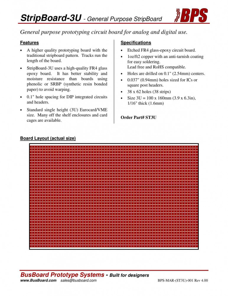 ST3U stripboard layout reference
