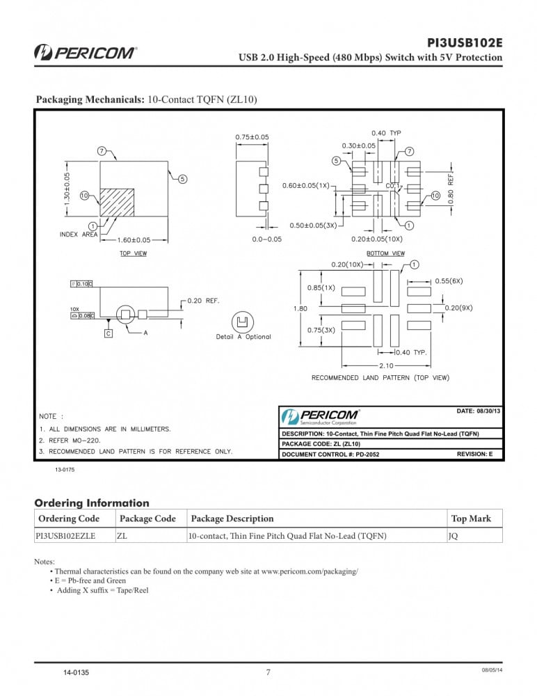 PI3USB102E datasheet page 7