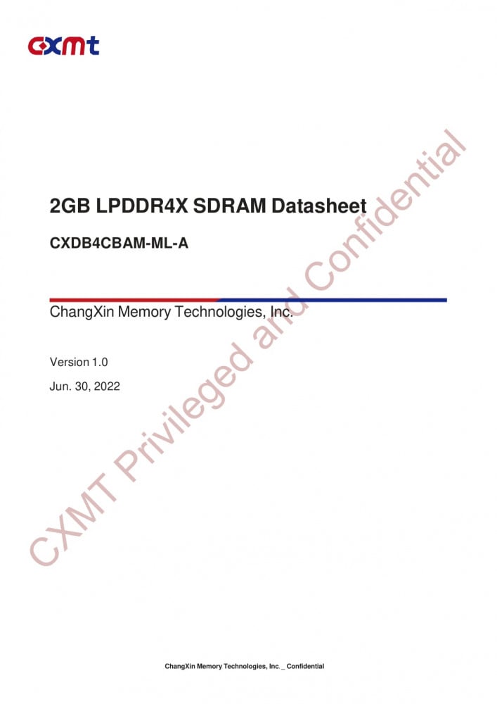 CXDB4CBAM-ML-A datasheet page 1