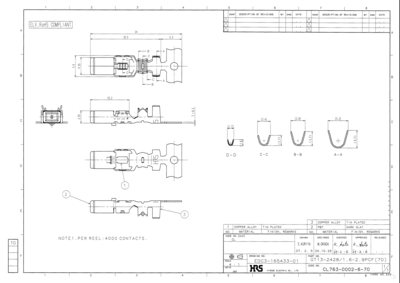 HRS RP17-PC-211 Rectangular Connector Contact