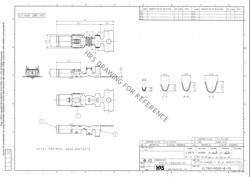 HRS GT13-2428/1.6-2.9PCF technical document preview