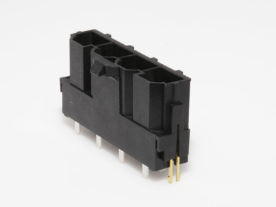 10.00mm Pitch Mini-Fit Sr. Header, Single Row, Vertical, 2.36mm PCB Thickness, Silver (Ag) Plating, 4 Circuits