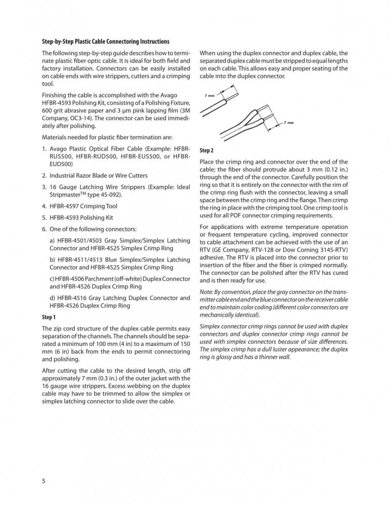 HFBR-4513Z documentation page 5