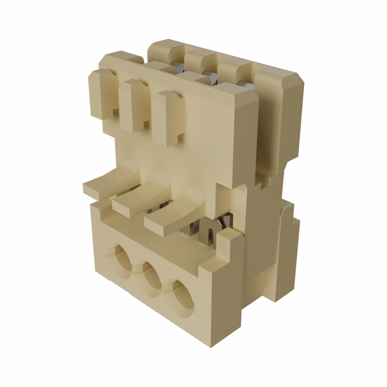 Appli-Mate RAST 2.5 IDT Connector, 2.50mm Pitch, Direct/Indirect, Female, Beaded Terminal, 3 Circuits, Position Key D Removed, Open Endwalls for sale