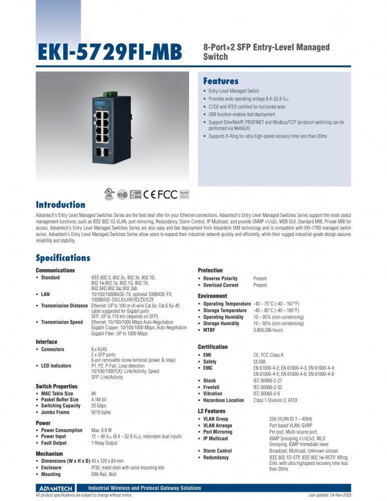 EKI-5729FI-MB technical document page 1