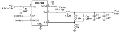 RT6341 - 42VIN, 1.5A, Asynchronous Step-Down Converter with Low Quiescent Current