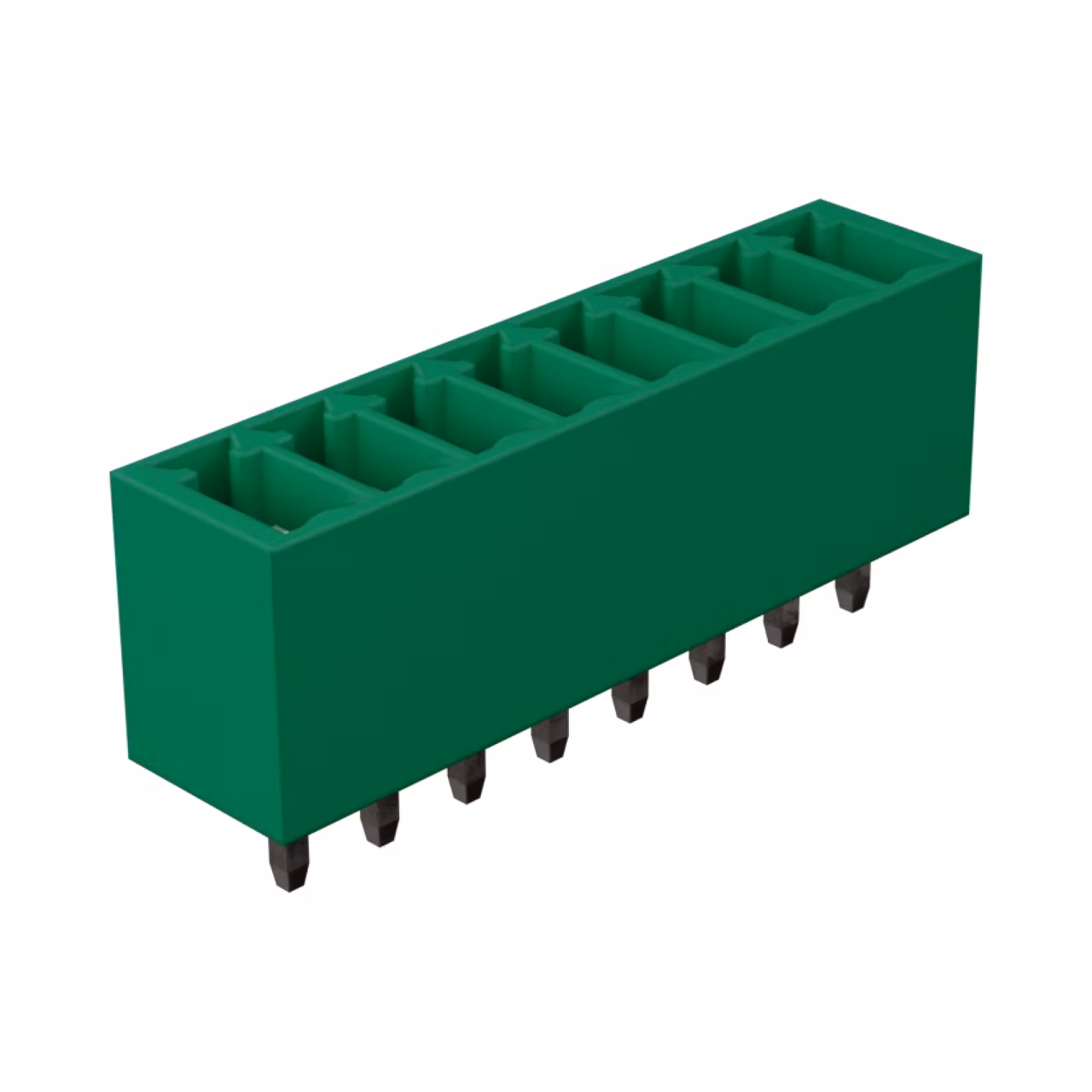 3.50mm Pitch Eurostyle Vertical PCB Header, Green Housing, 8 Circuits for sale