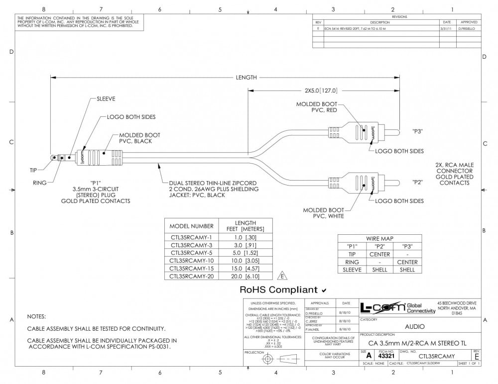 L-com CTL35RCAMY engineering drawing