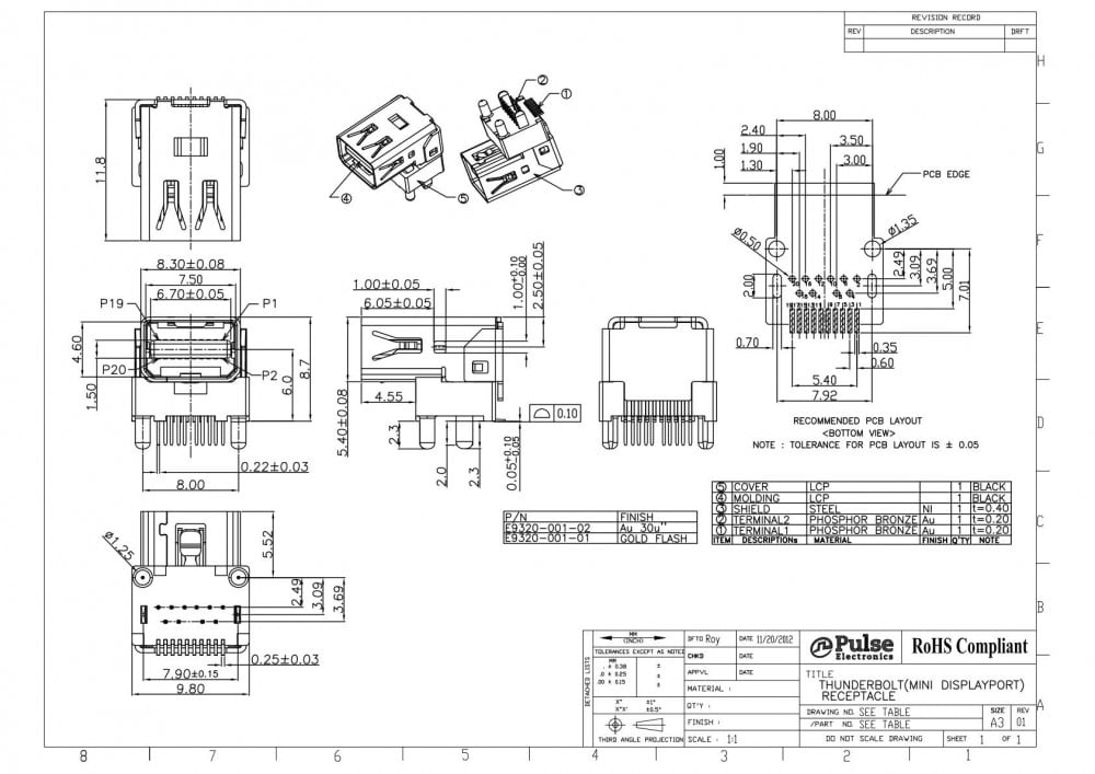 PULSE E9320-001-01 technical document preview