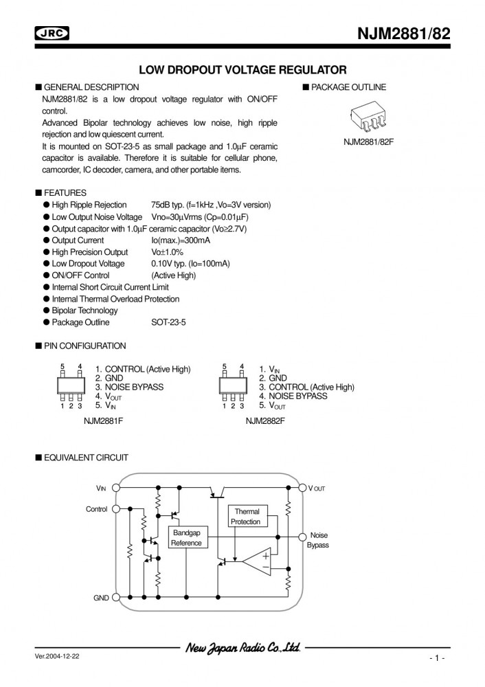 NJM2882F28-TE1 datasheet page 1