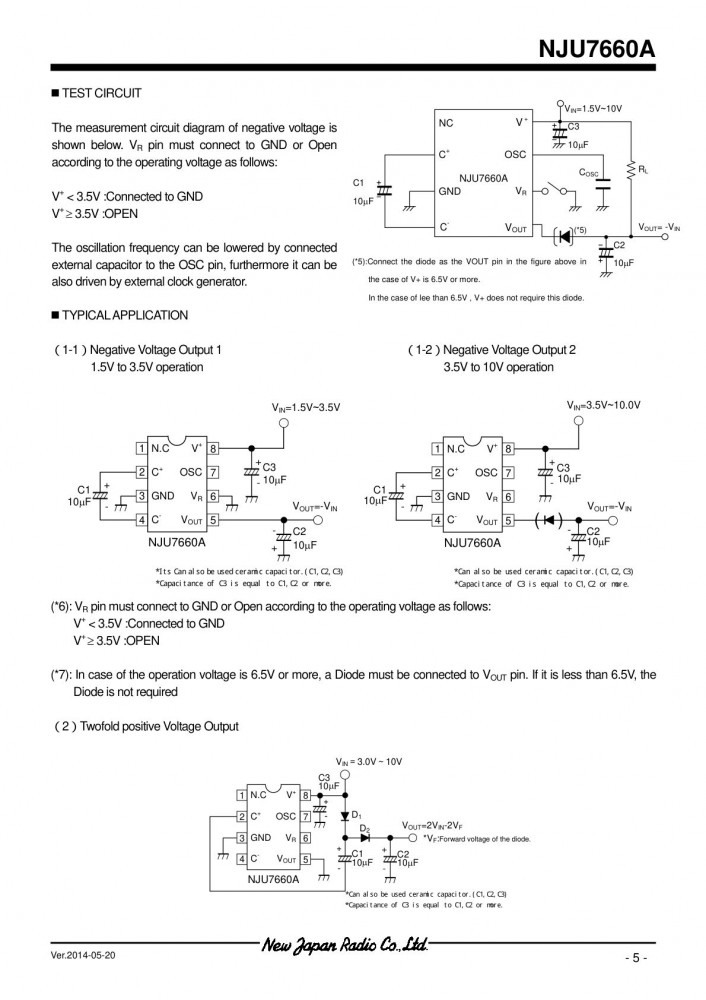 NJU7660A datasheet page 5