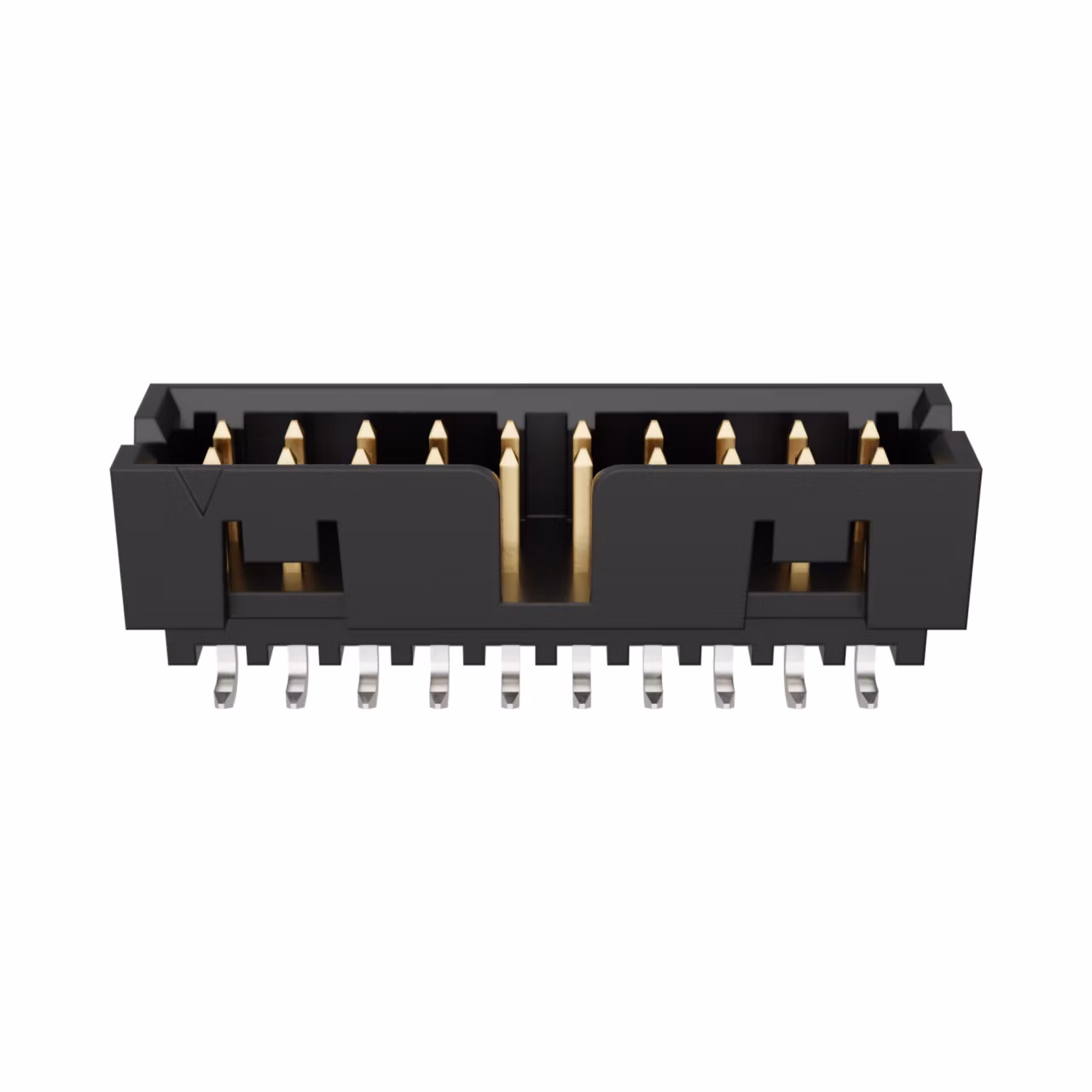 2.00mm Pitch, Milli-Grid PCB Header, Dual Row, Vertical, Surface Mount, Shrouded, 20 Circuits, 0.38µm Gold (Au) Plating, Dual Side Slots, Dual Friction Locks, Center Polarization, with Cap, Tube for sale