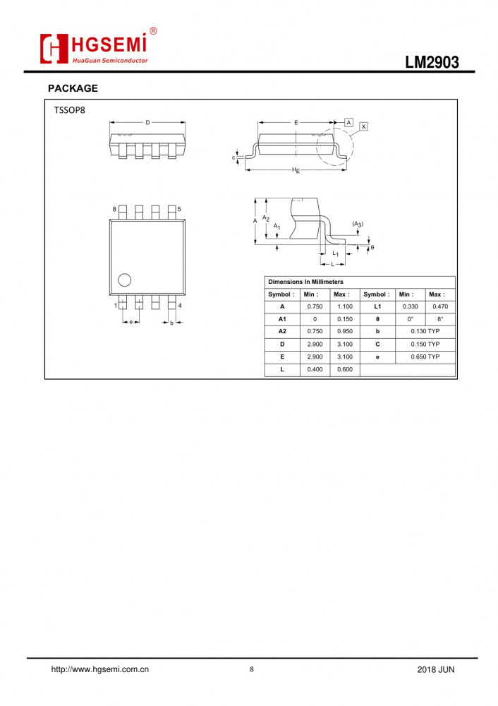 LM2903M/TR datasheet page 8