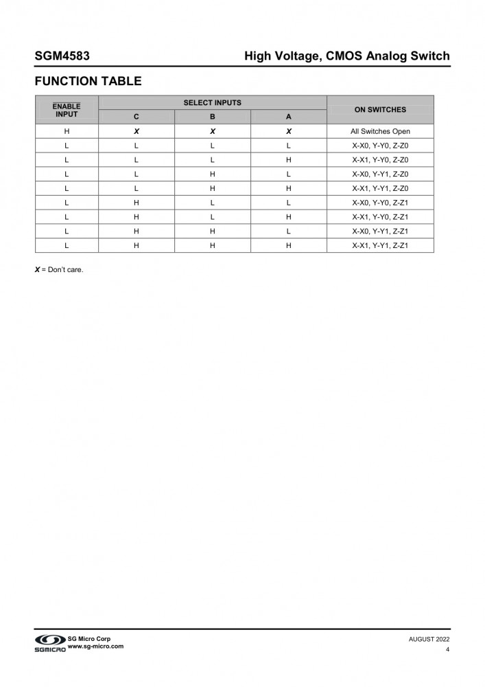 SGM4583 datasheet page 4