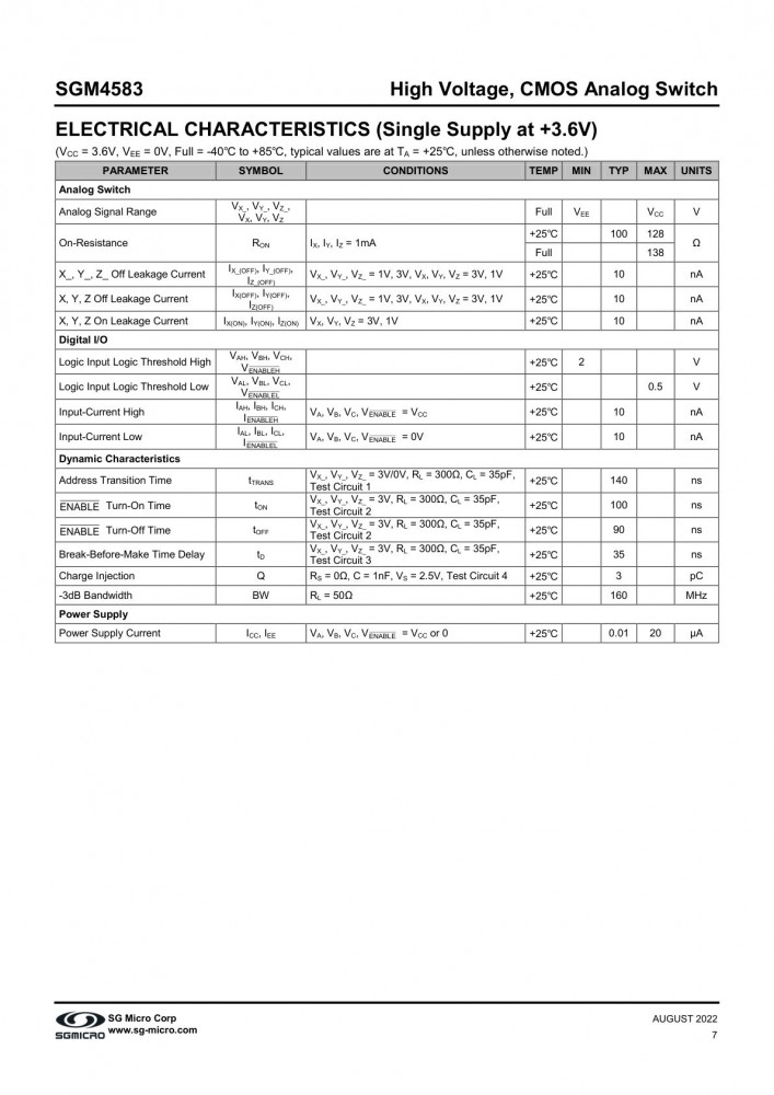 SGM4583 datasheet page 7