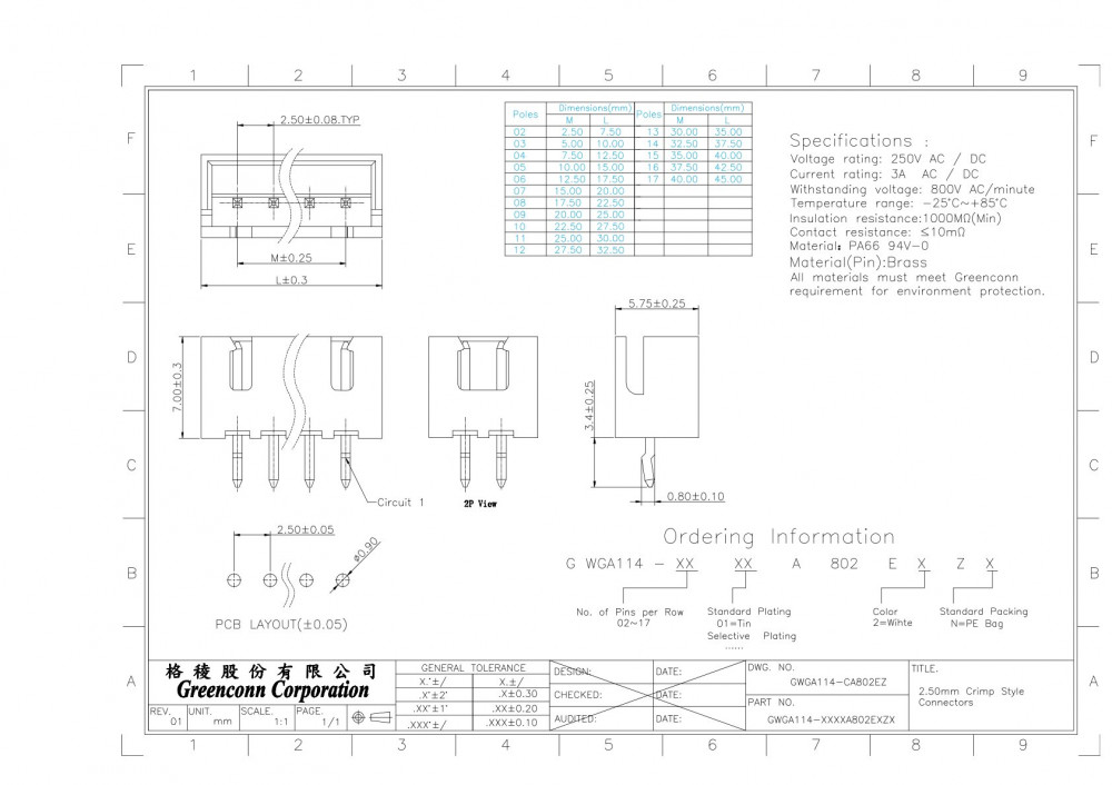 GREENCONN terminal drawing page 1