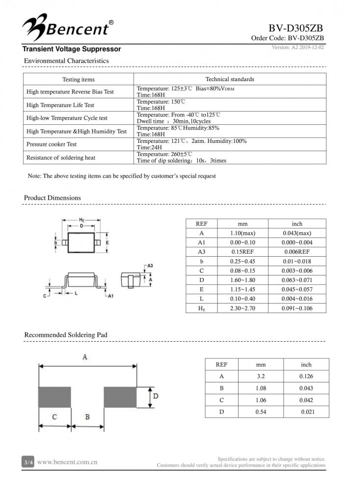 BV-D305ZB datasheet page 3