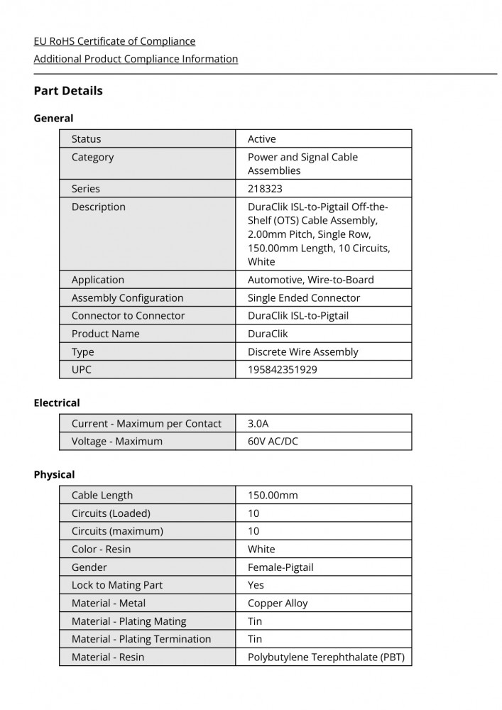 MOLEX 2183231101 product drawing page 2