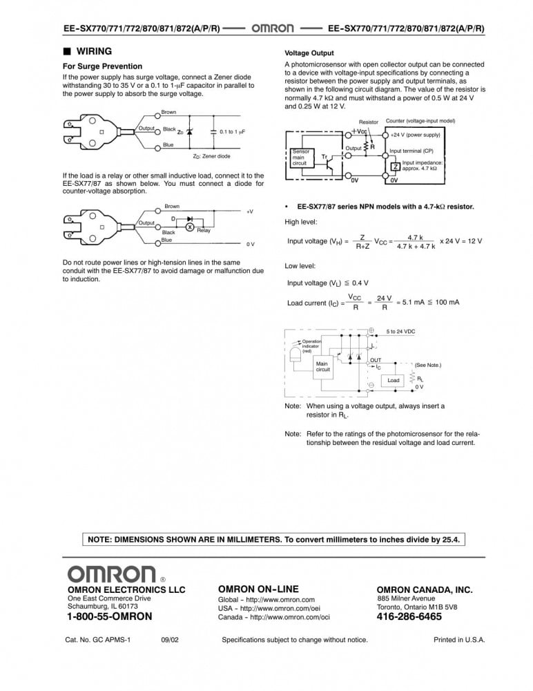 OMRON EE-SX772R datasheet page 8