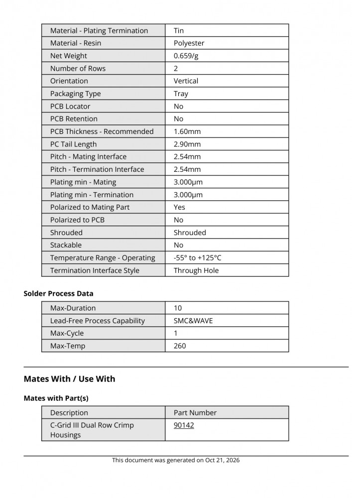 Technical document image 3 for MOLEX 918141106