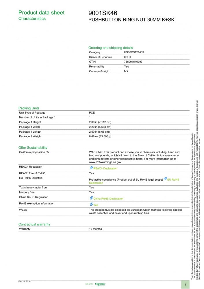 9001SK46 technical document preview