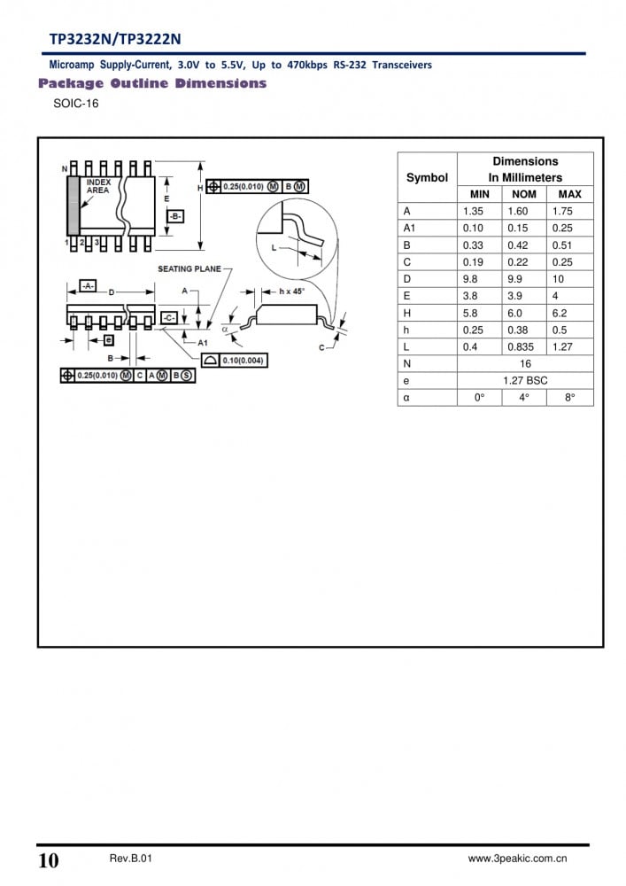 TP3232N-SR technical document page 10