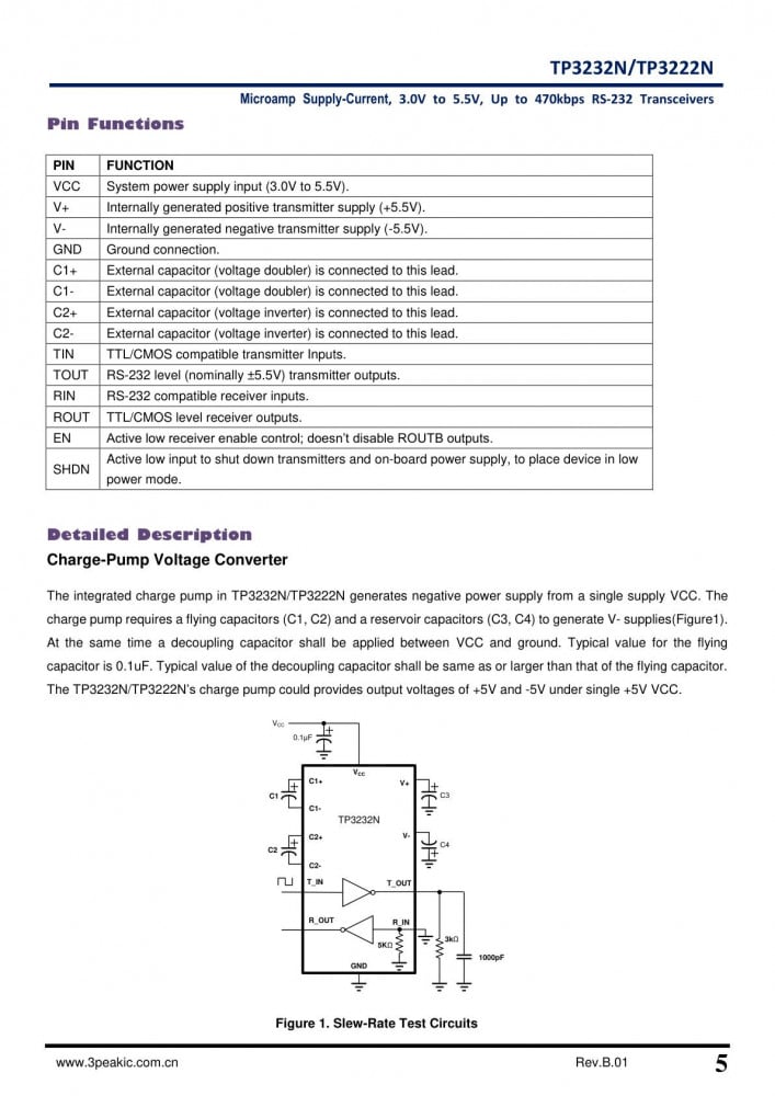 TP3232N-SR technical document page 5