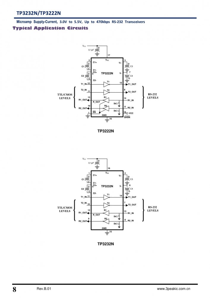 TP3232N-SR technical document page 8