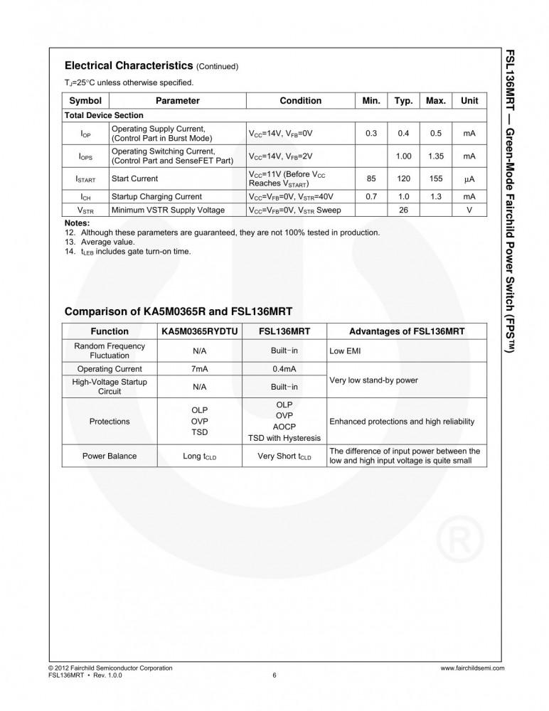 FSL136MRT datasheet page 7