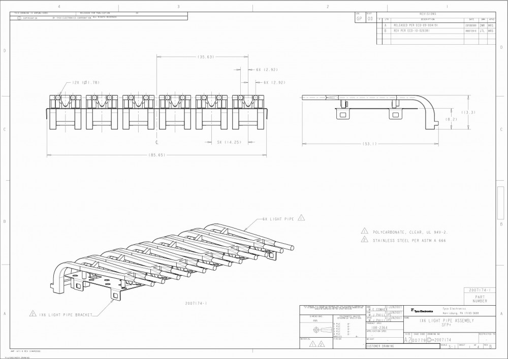 TE Connectivity 2007174-1 drawing page 1