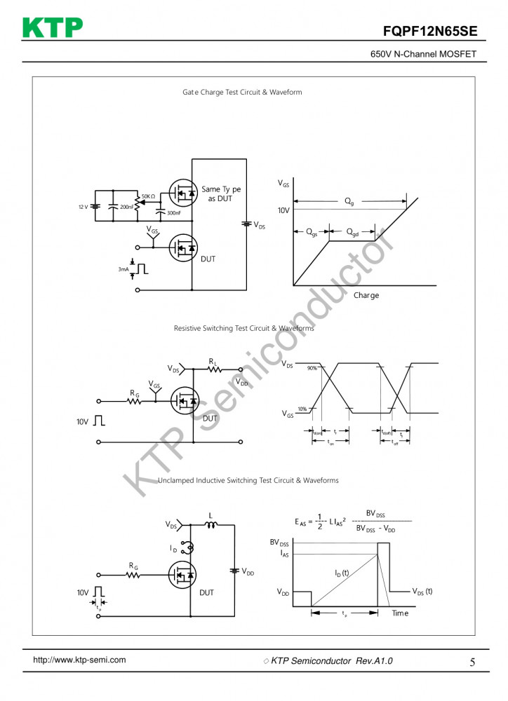 FQPF12N65SE datasheet page 5
