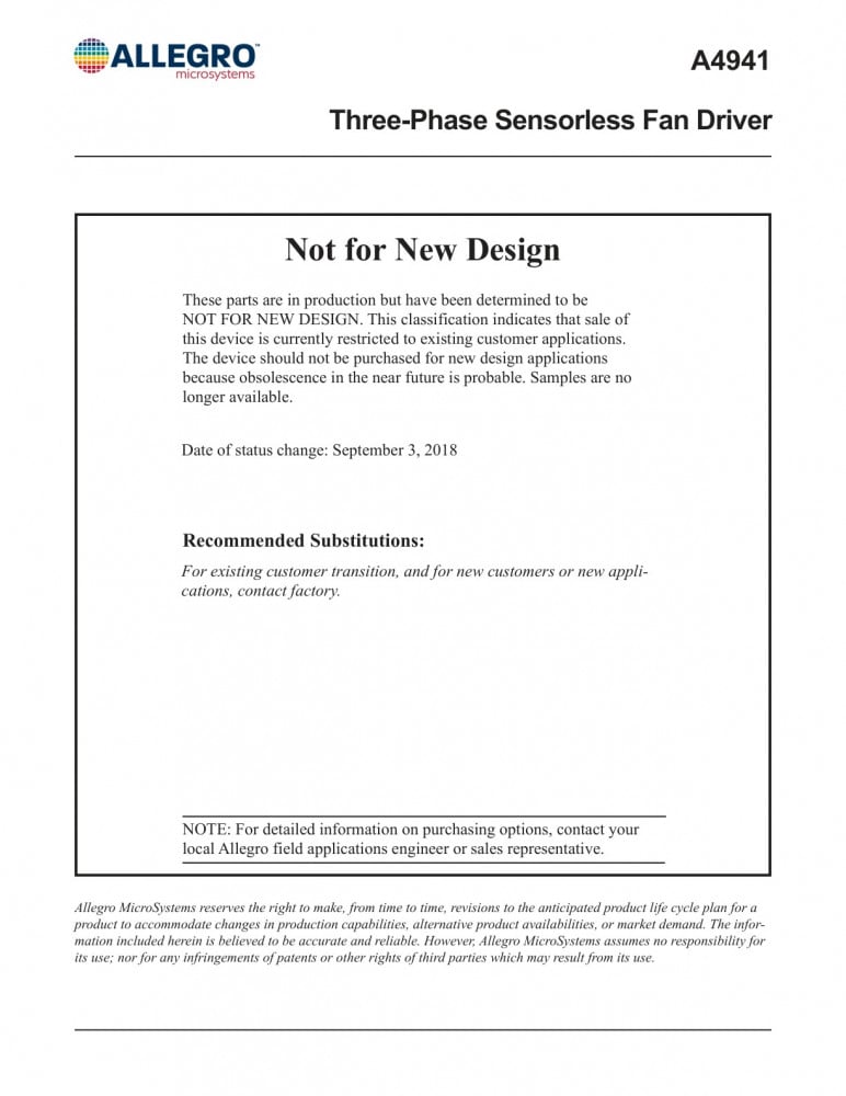 A4941 datasheet page 1